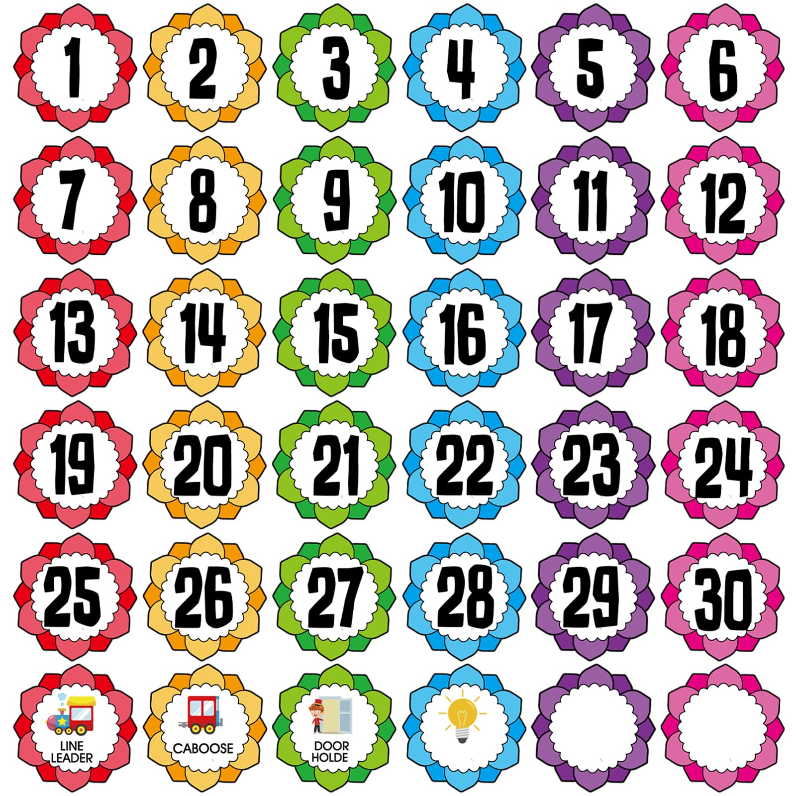 Donut Stickers Colorful PVC Floor Stickers Donuts Line Up Stickers For ...