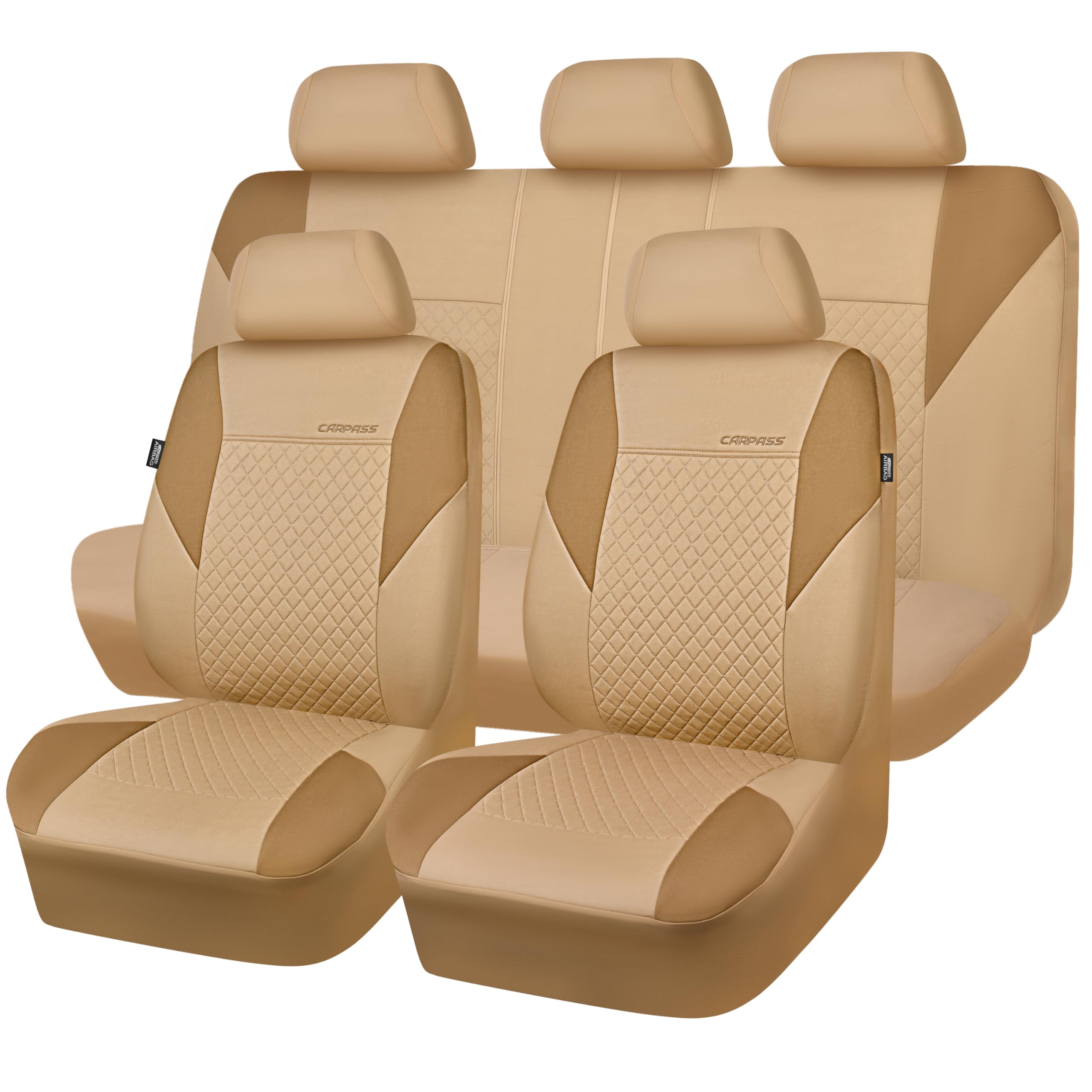 Amazon.com: CAR PASS Ultrasonic Embossing Cloth Universal Seat Covers ...