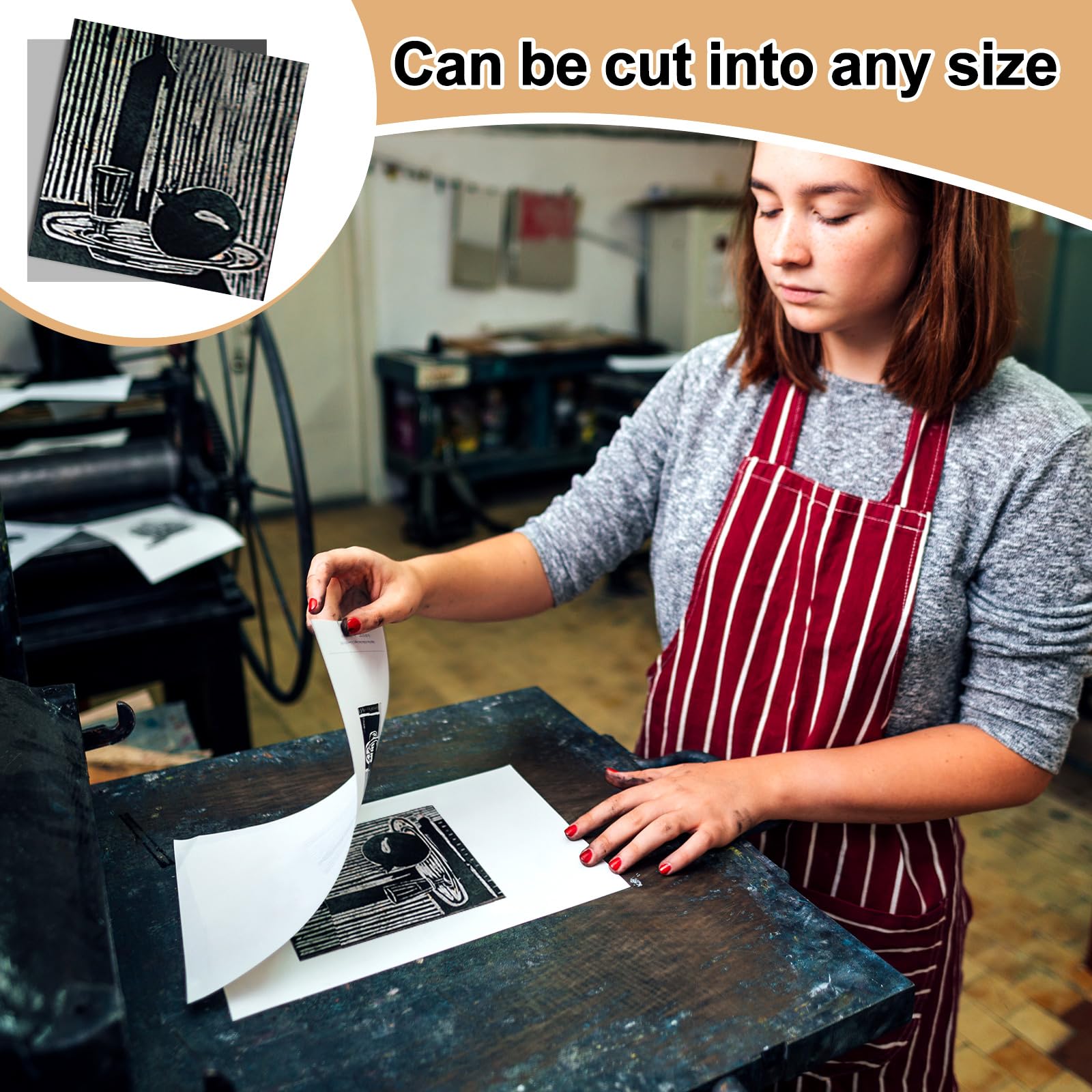 Snapklik.com : Yeaqee 4 Pcs Linoleum Block Rubber Carving Block Soft ...