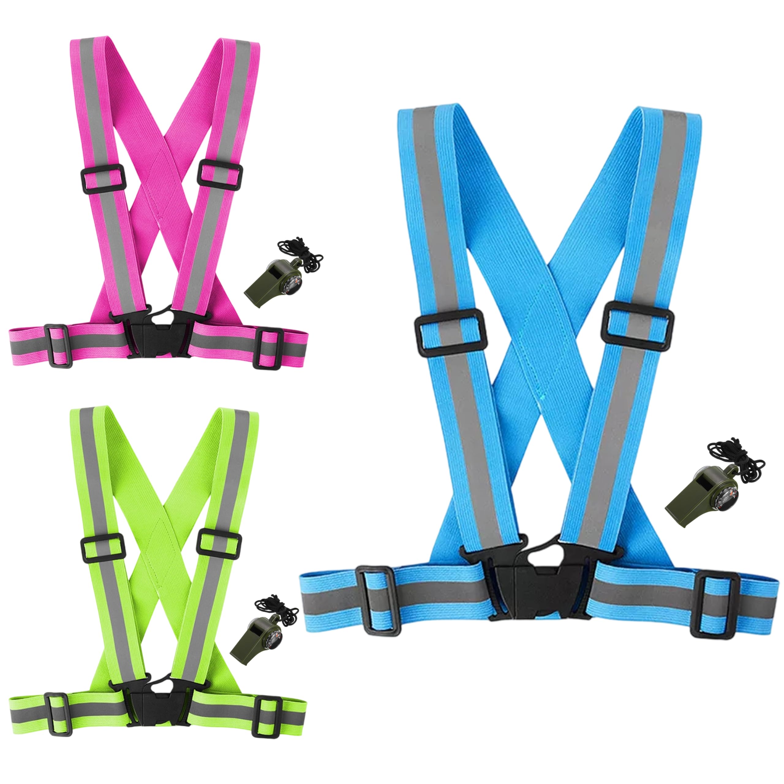 Snapklik.com : Reflective Vest Running Gear, 6Pack High Visibility ...