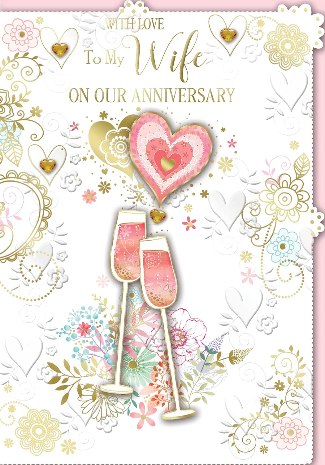 Congratulations to Wife for Anniversary Card,133 x 190mm size, Envelop ...