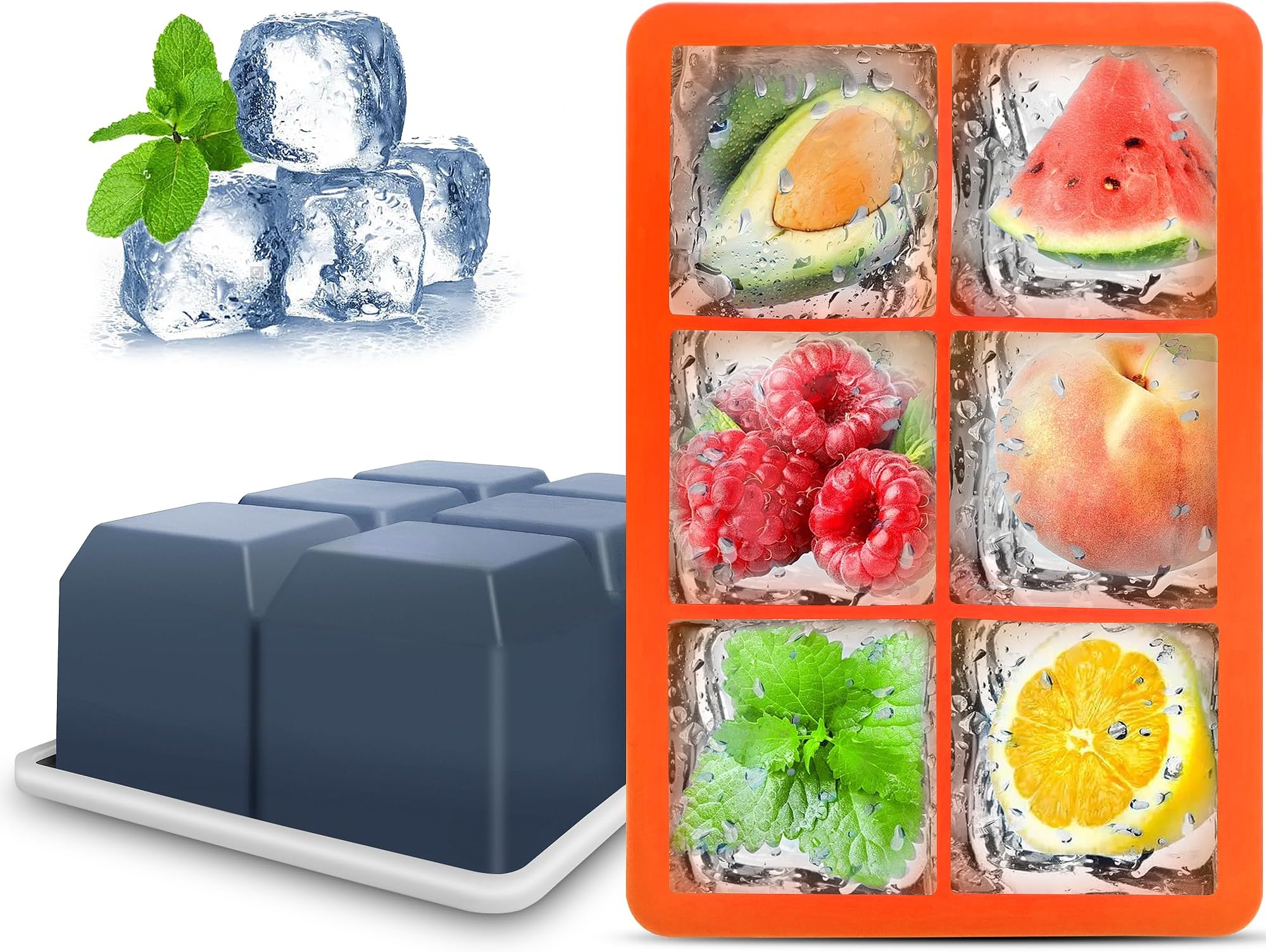 Amazon.com: Small Ice Cube Trays with Lid for Freezer,Mini Ice Cube ...