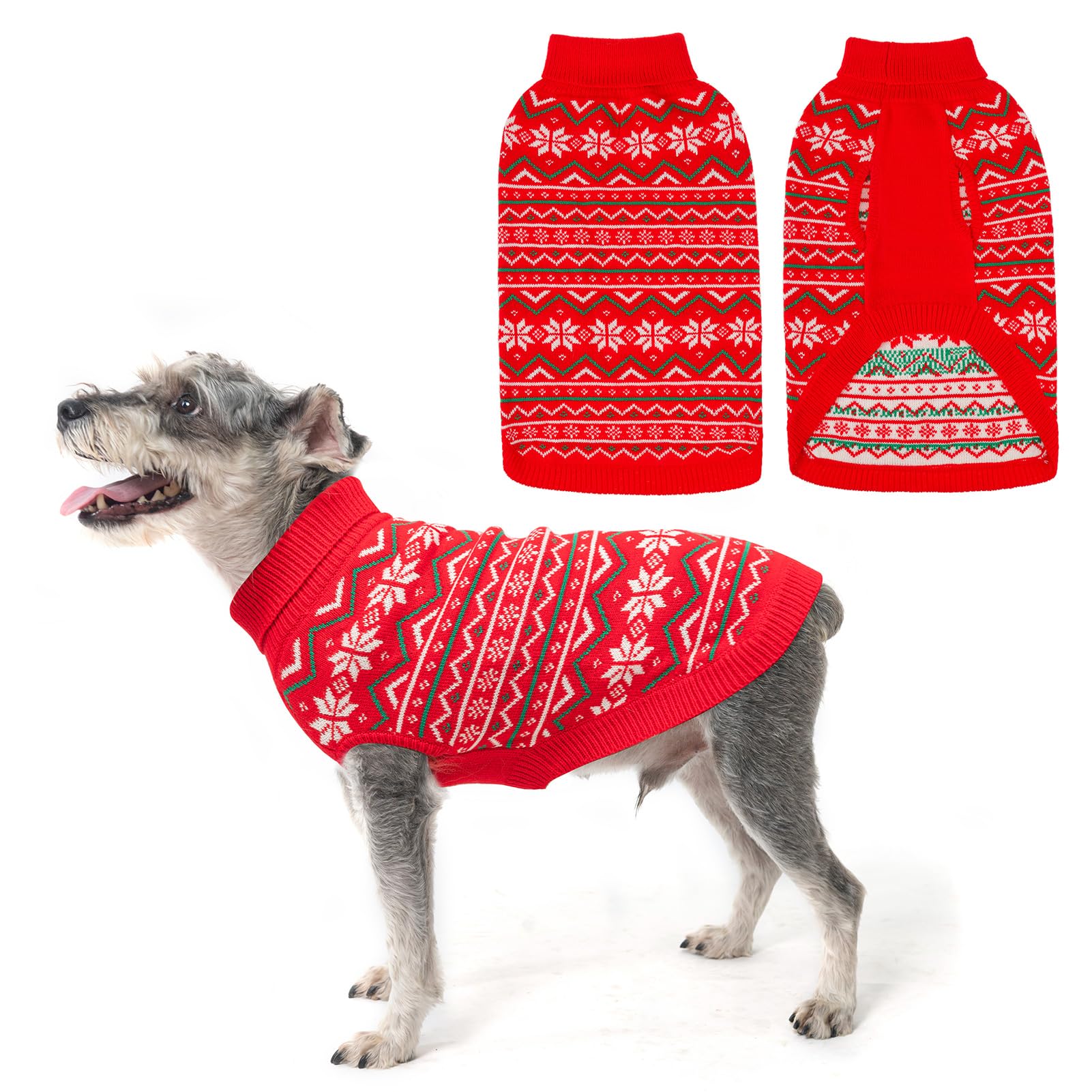 Amazon.com : SCENEREAL Christmas Dog Sweaters for Small Medium Large ...