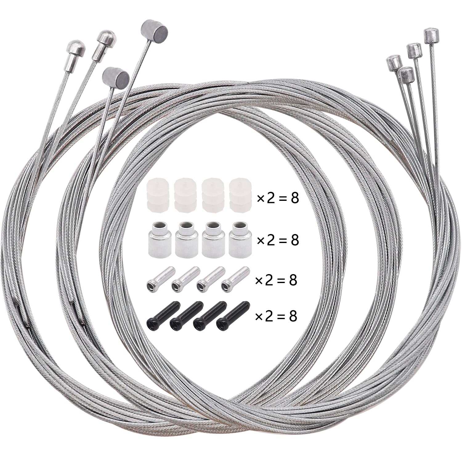 Amazon.com : weideer 40pcs Bicycle Brake Cables Universal Brake & Shift ...