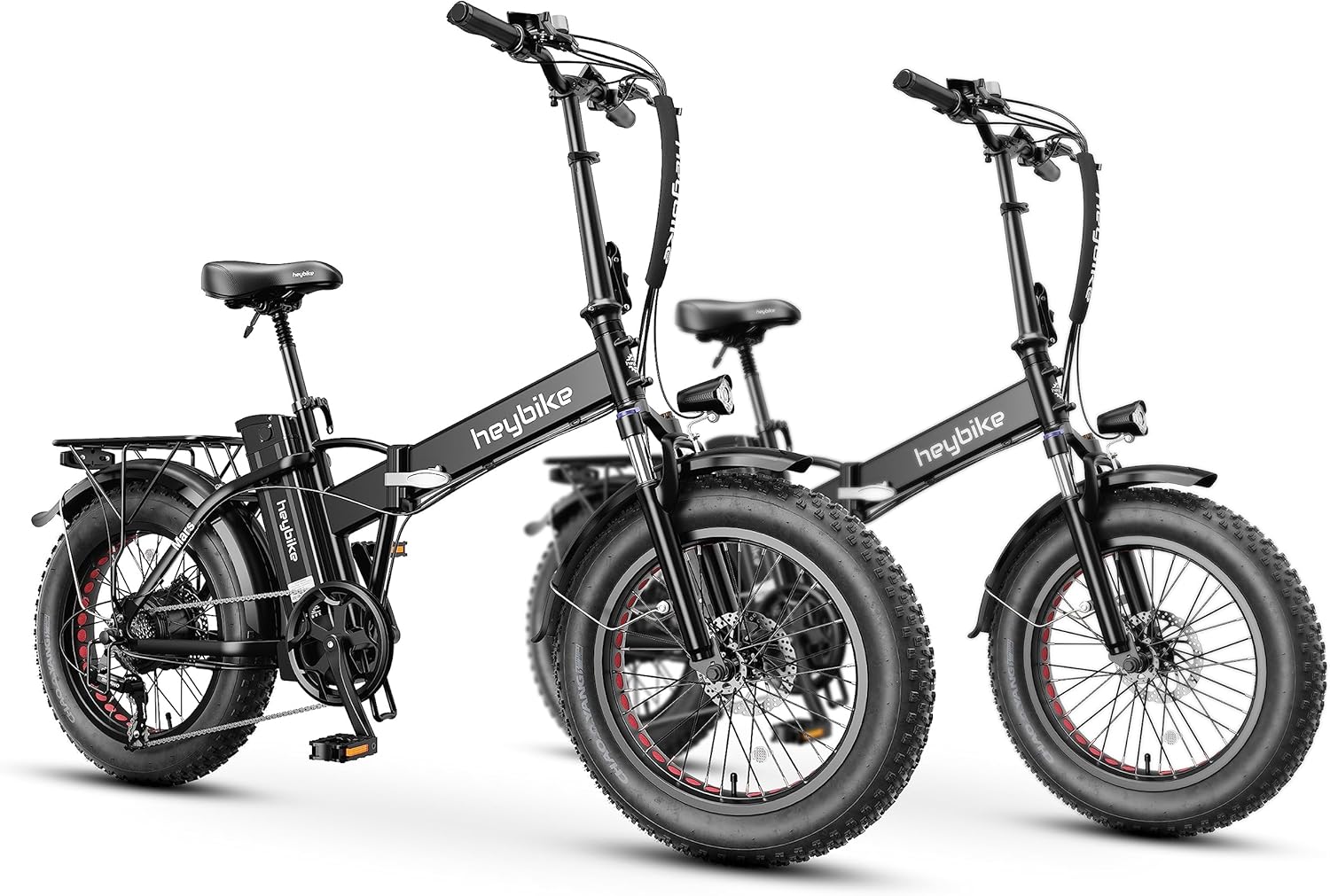 Amazon.com : Heybike Mars Electric Bike Foldable 20" x 4.0 Fat Tire Electric Bicycle with 500W ...