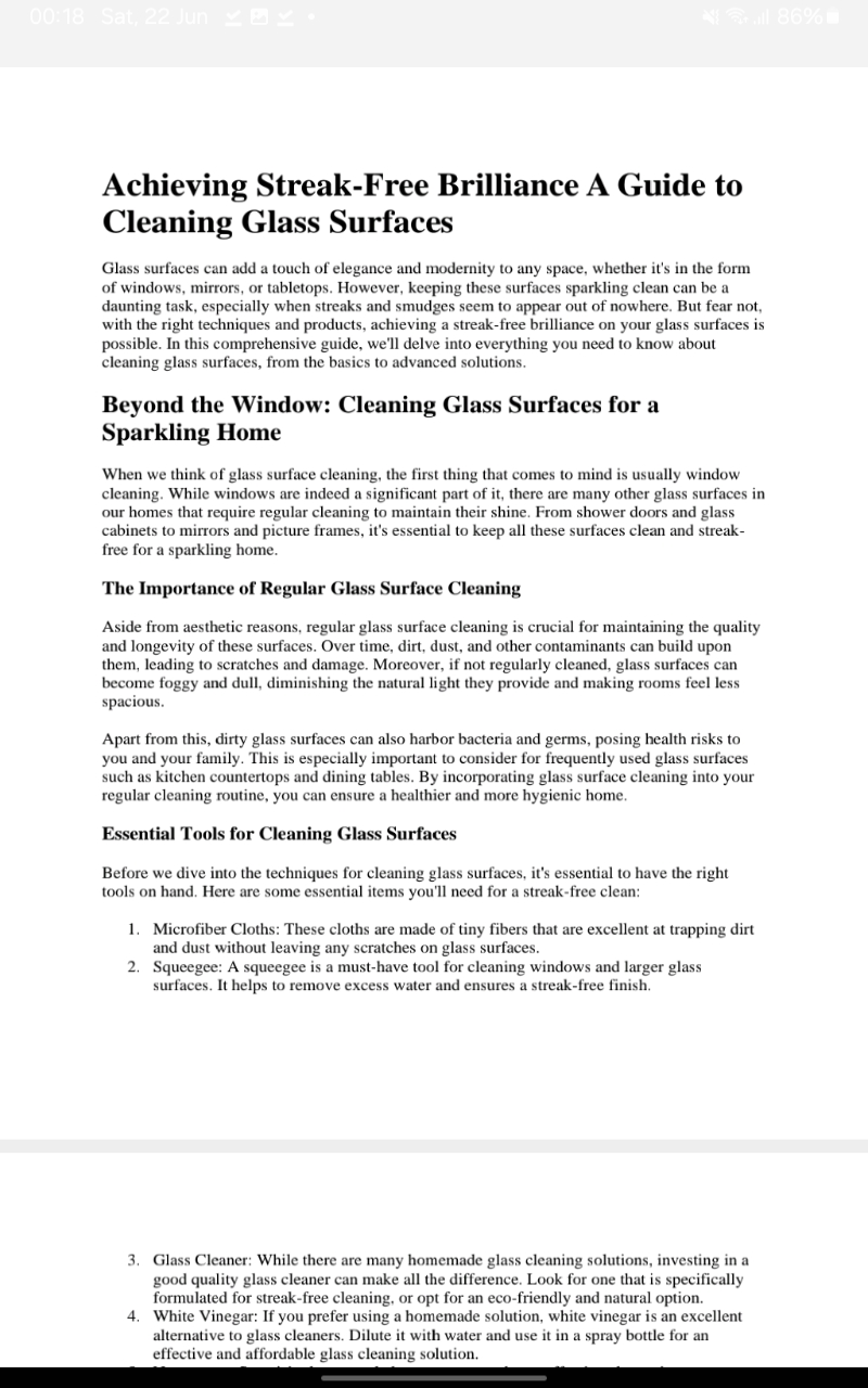 A Guide to Cleaning Glass Surfaces - App on Amazon Appstore