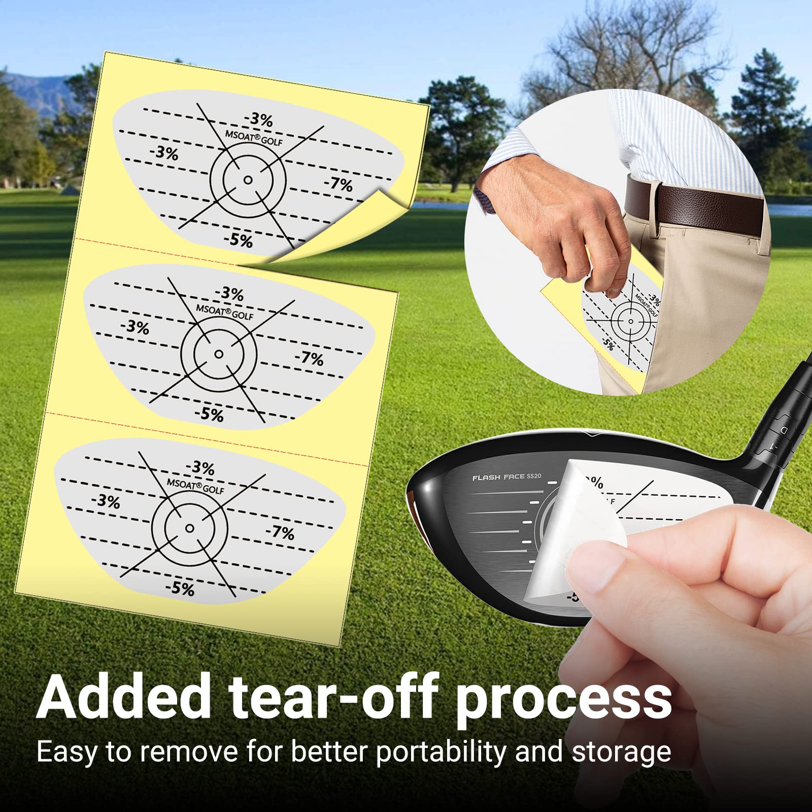Snapklik.com : Golf Impact Tape Set 120Pcs, Self-Teaching Sweet Spot ...