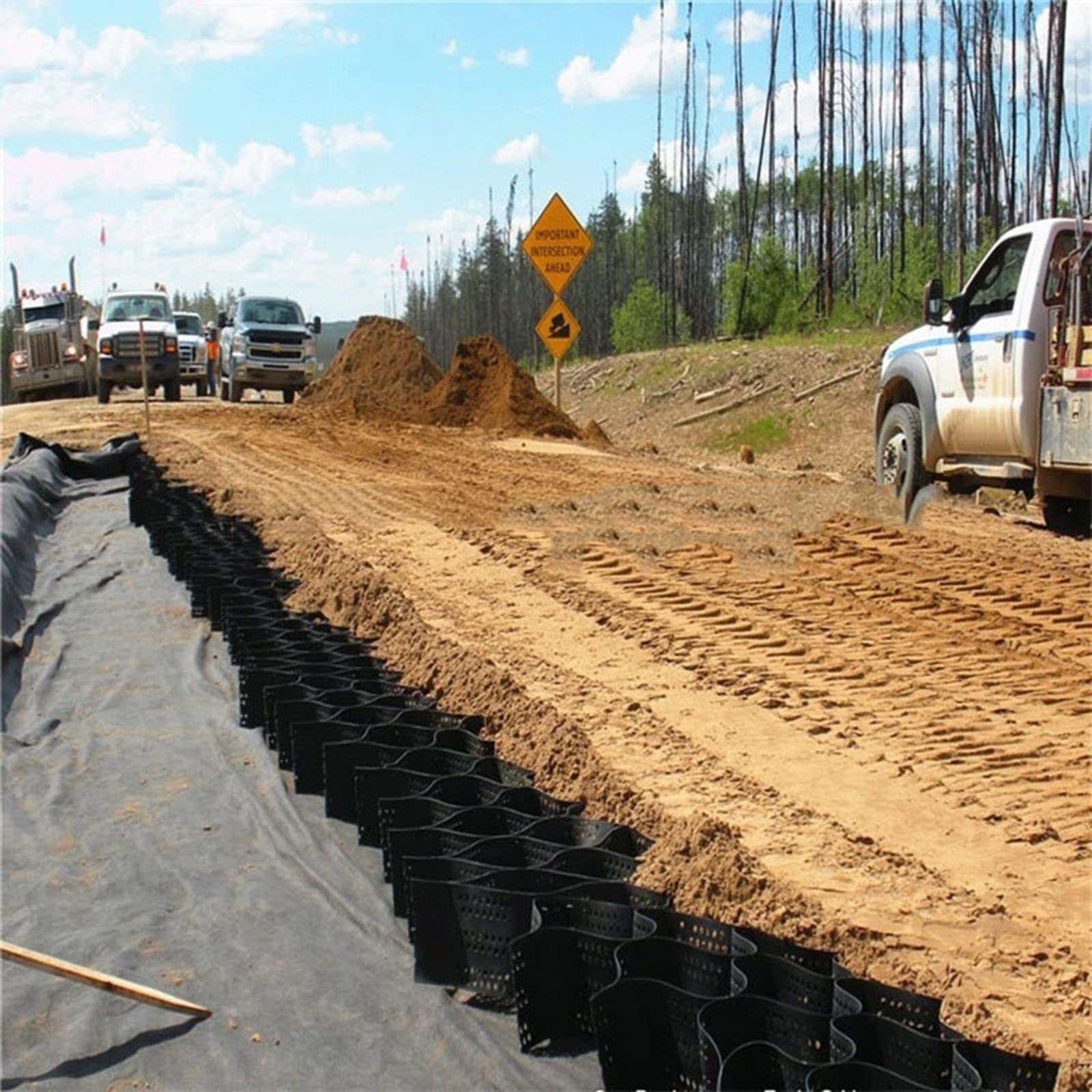 Buy Stabilization Gravel Geocells Grid for Keystone Wall/ Retaining ...