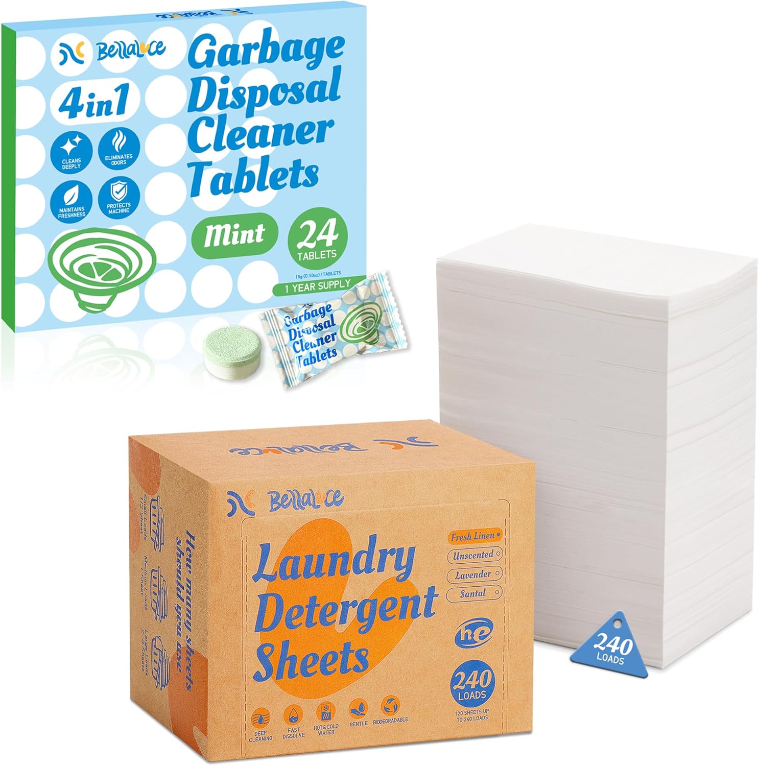 Amazon.com: Laundry Detergent Sheets Fresh Linen 240 Loads & Garbage ...
