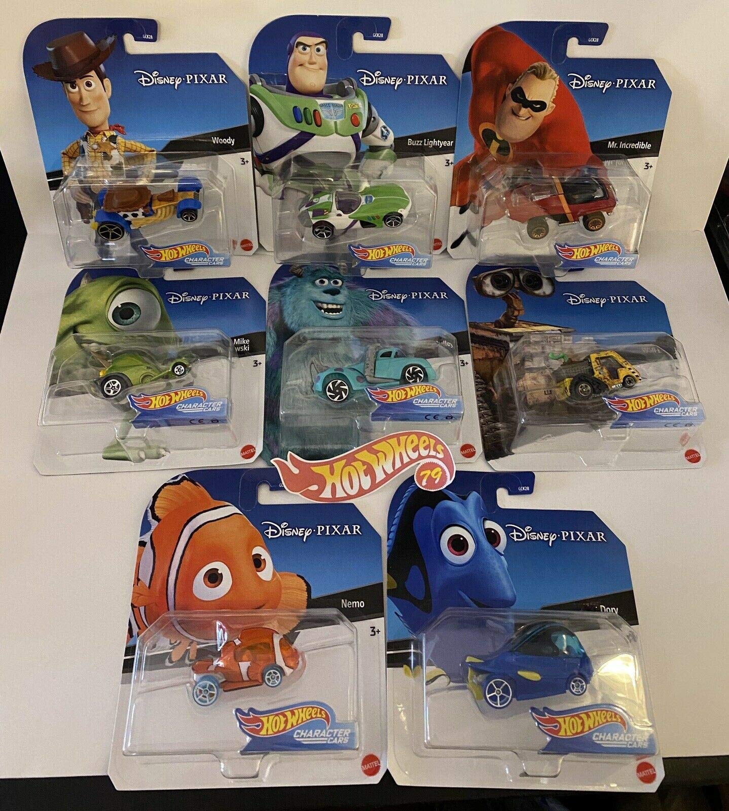 Buy Hot Wheels 2020 Disney/Pixar Character Cars Wave 8 Set of 8 ...