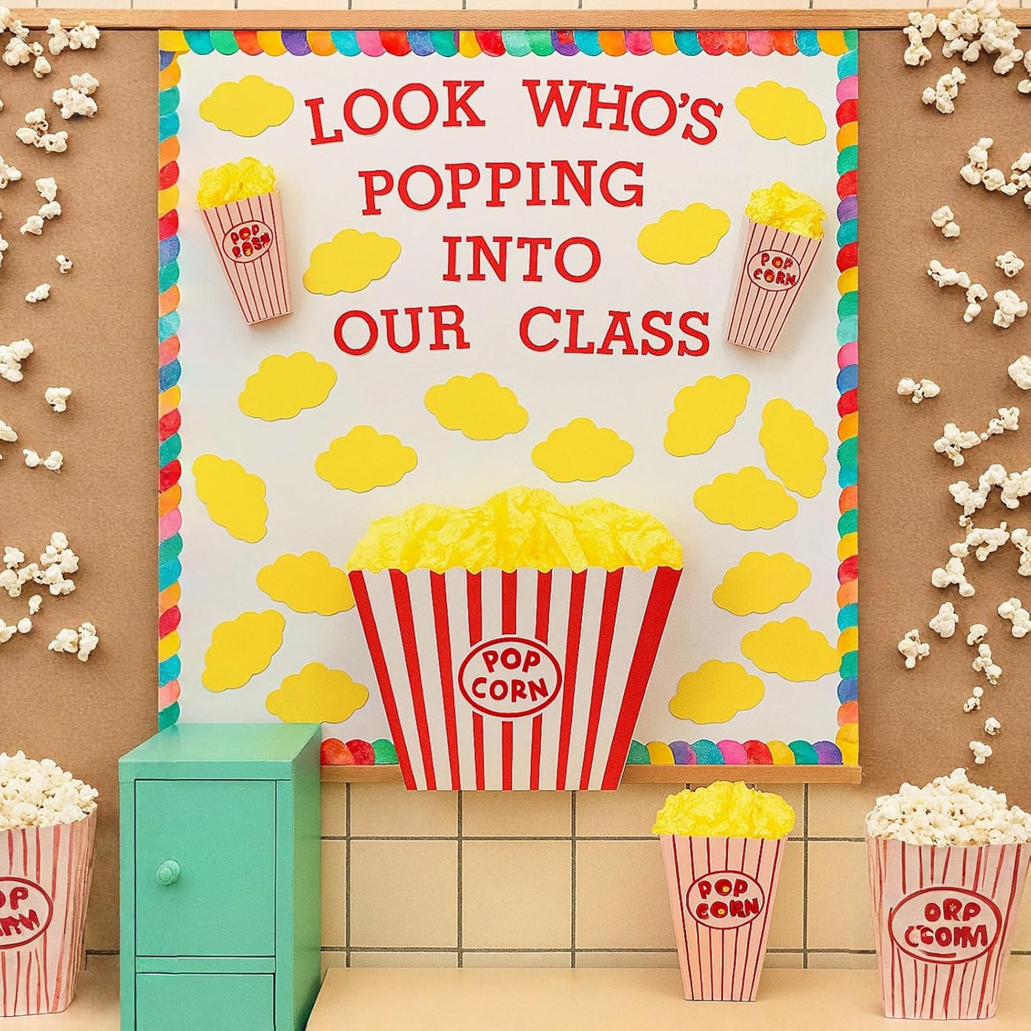 Amazon.com: Motipuns 55 Pcs Popcorn Bulletin Board Decorations Back to ...