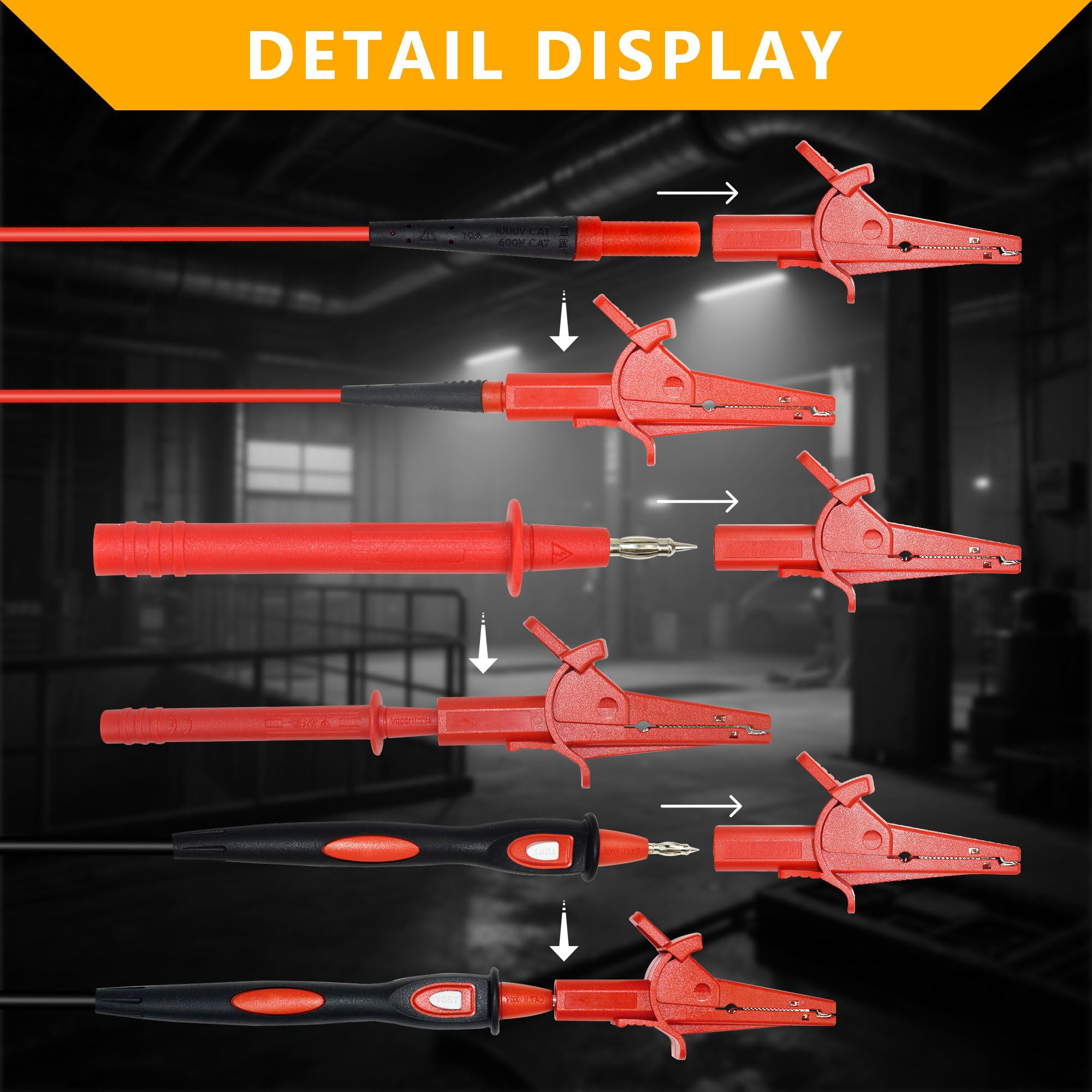 Snapklik.com : ZIBOO AC285 Alligator Clips, Safety Alligator Clip Compatible