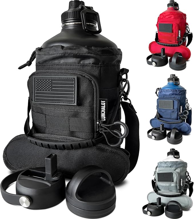 Amazon.com: LUNCHALOT 1 Gallon Water Bottle Jug - 128 Oz Insulated ...
