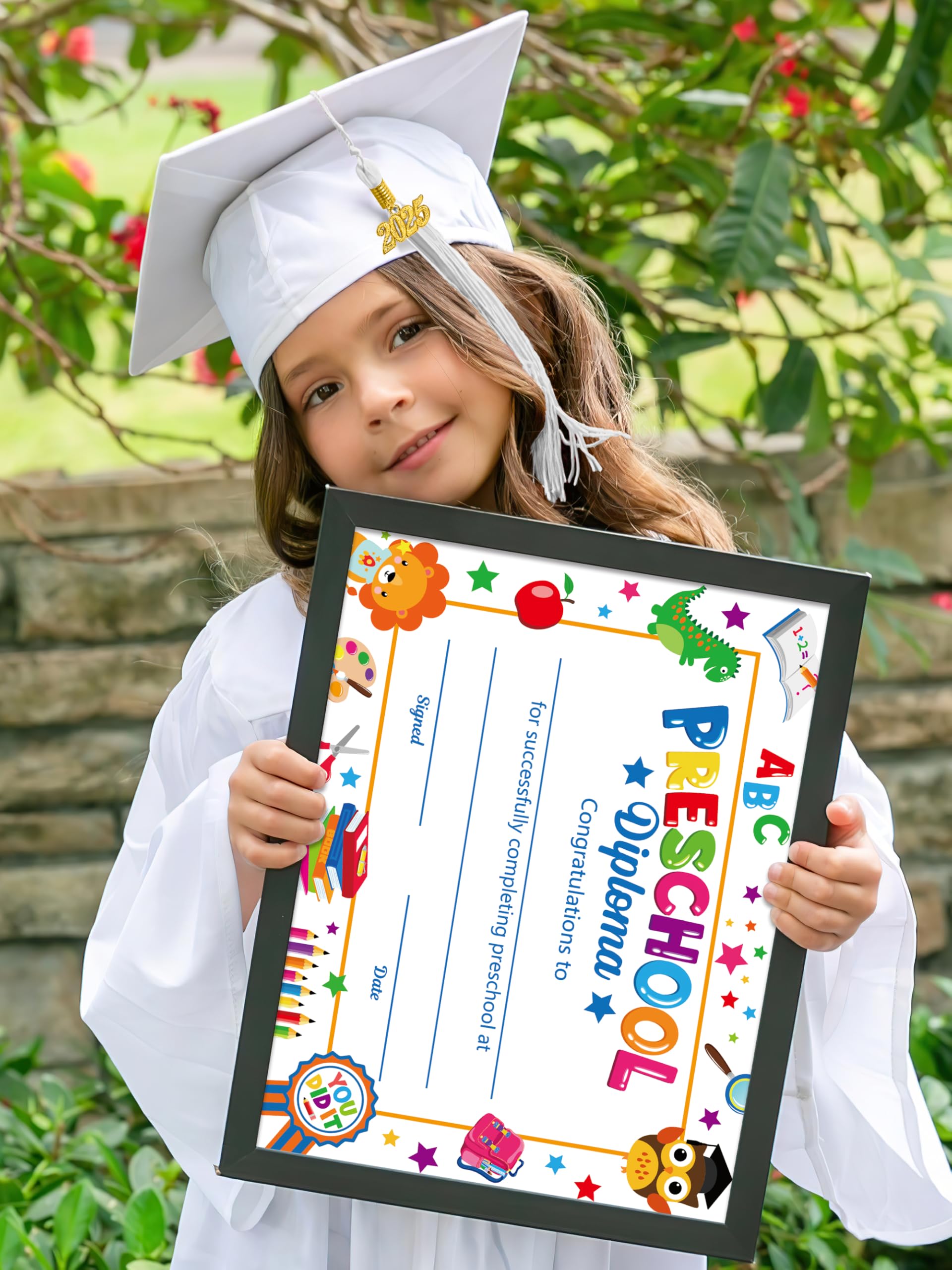 Snapklik.com : QZYL Preschool Graduation Cap And Gown Set, Unisex ...