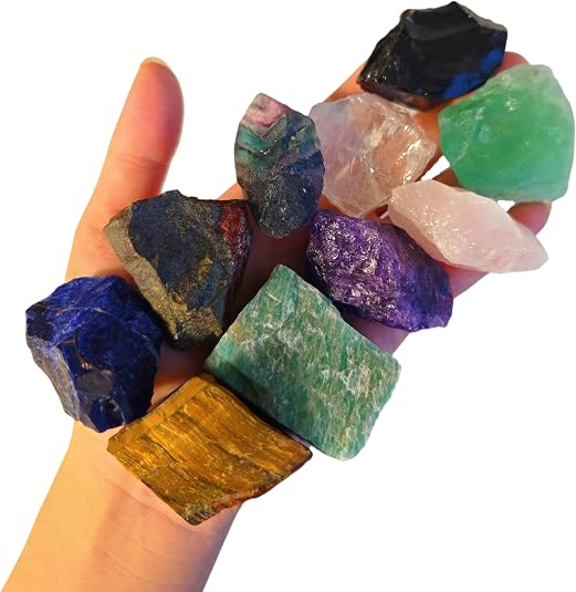 Amazon.com: 1 lb Raw Crystals and Healing Stones Bulk for Tumbling ...