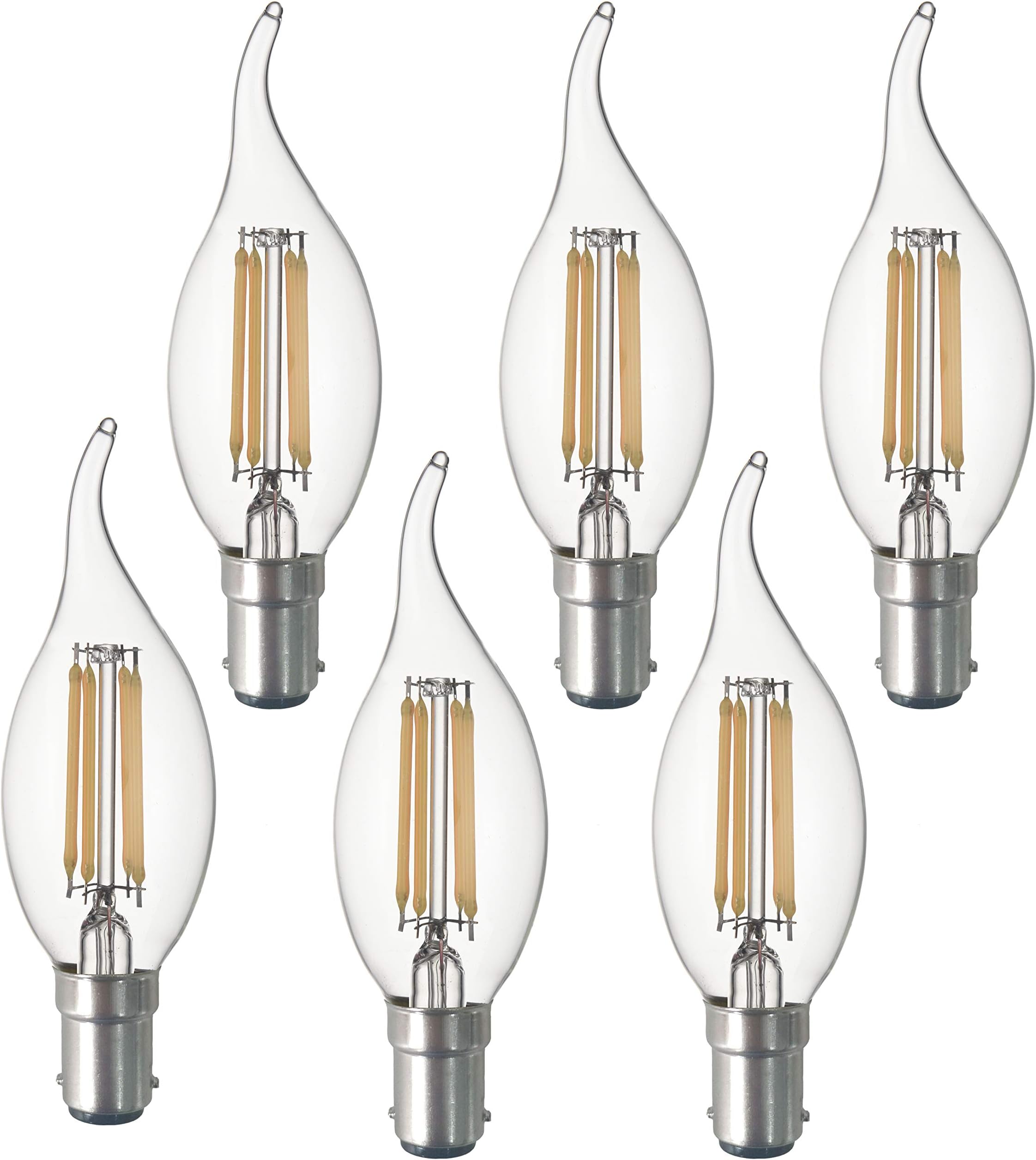 CY LED 5W B22 Bayonet LED Candle Bulbs, 35W Incandescent Bulb ...