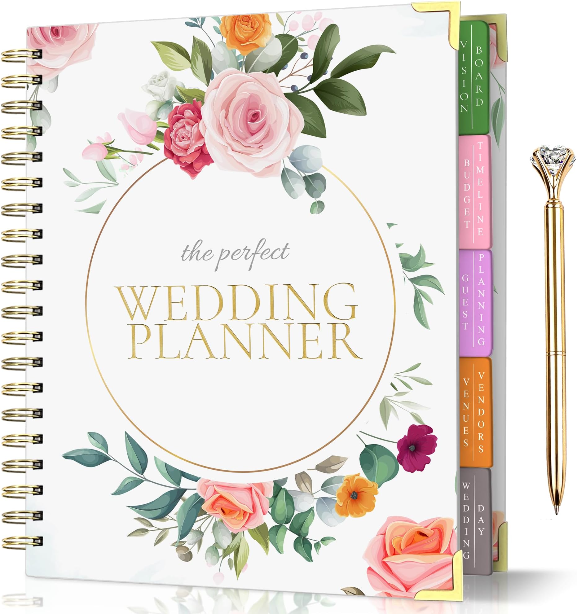 Amazon.com : Portiche Wedding Planner | 5 Pieces Wedding Planner Book 2 Vow Books 2 Pens Wedding ...