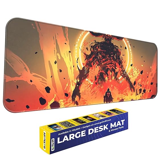 Skiditos Fire Monitor Yellow Large Extended Mouse Pad - 80x33CM Gaming ...
