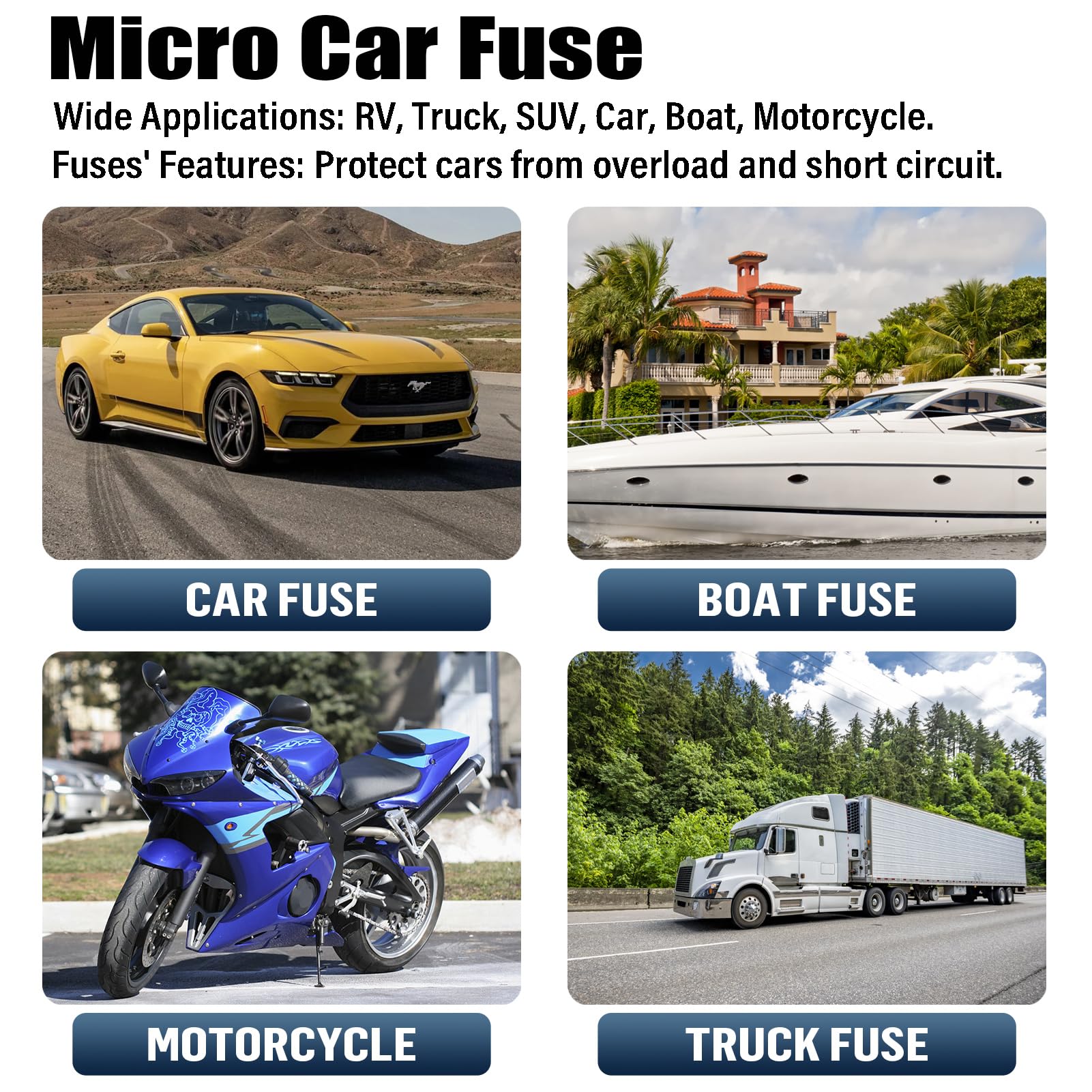 Snapklik.com : ALLECIN 35A Low Profile Mini Fuse 35 Amp Micro Car Fuses ...