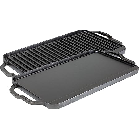 Lodge LDP3 42.55 x 24.13 cm / 16.75 x 9.5 inch Pre-Seasoned Cast Iron ...