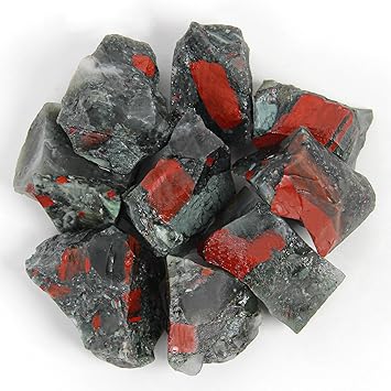 Amazon.com: 1.1lb Bulk Raw Bloodstone Rough Crystal-Natural Blood Stone ...