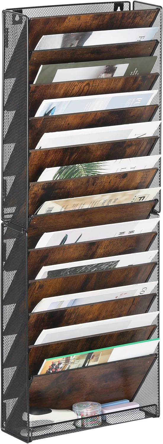 Amazon.com : superbpag Hanging Wall File Organizer Holder 12 Pockets ...