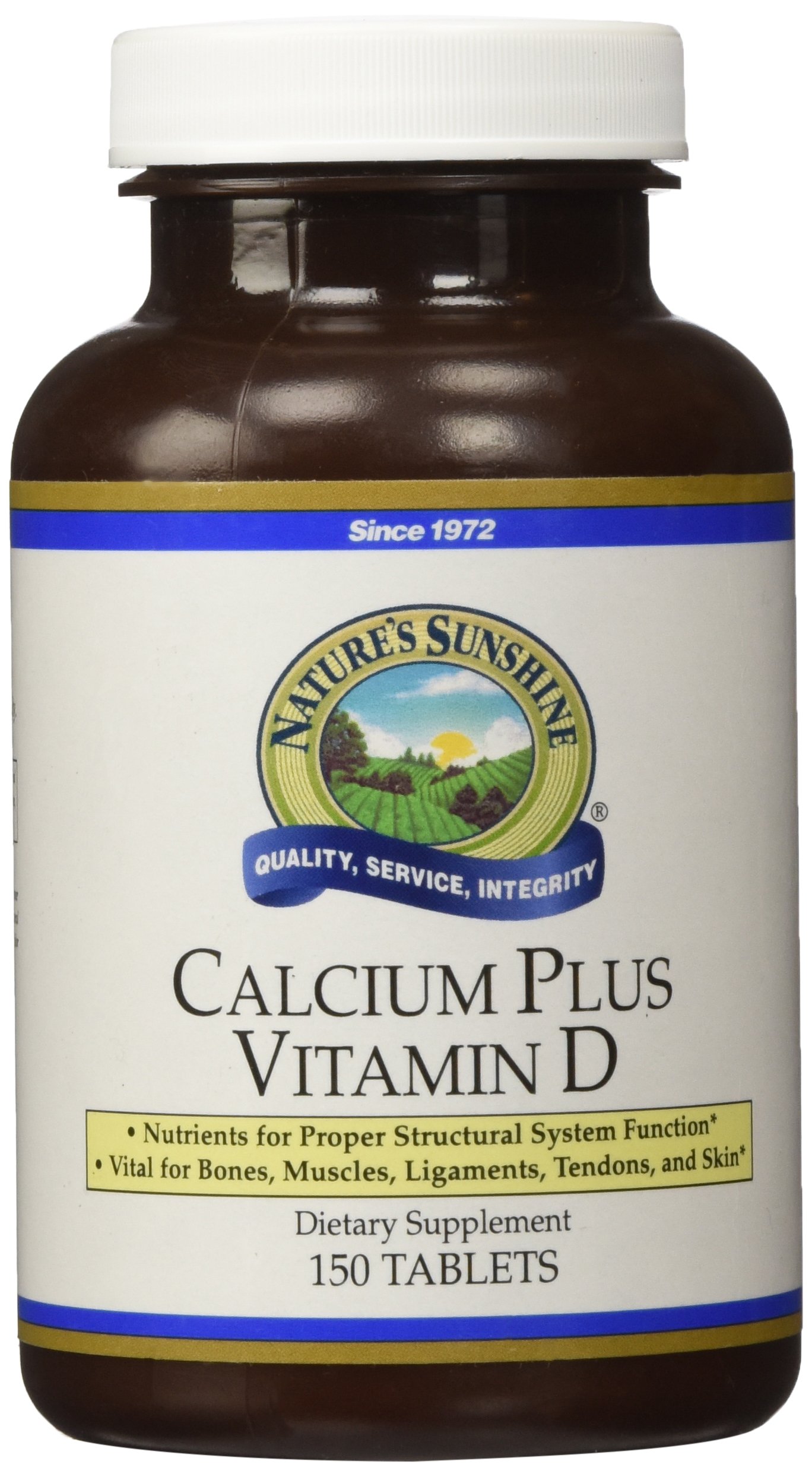 Amazon.com: Nature's Sunshine Calcium Plus Vitamin D, 150 Tablets ...