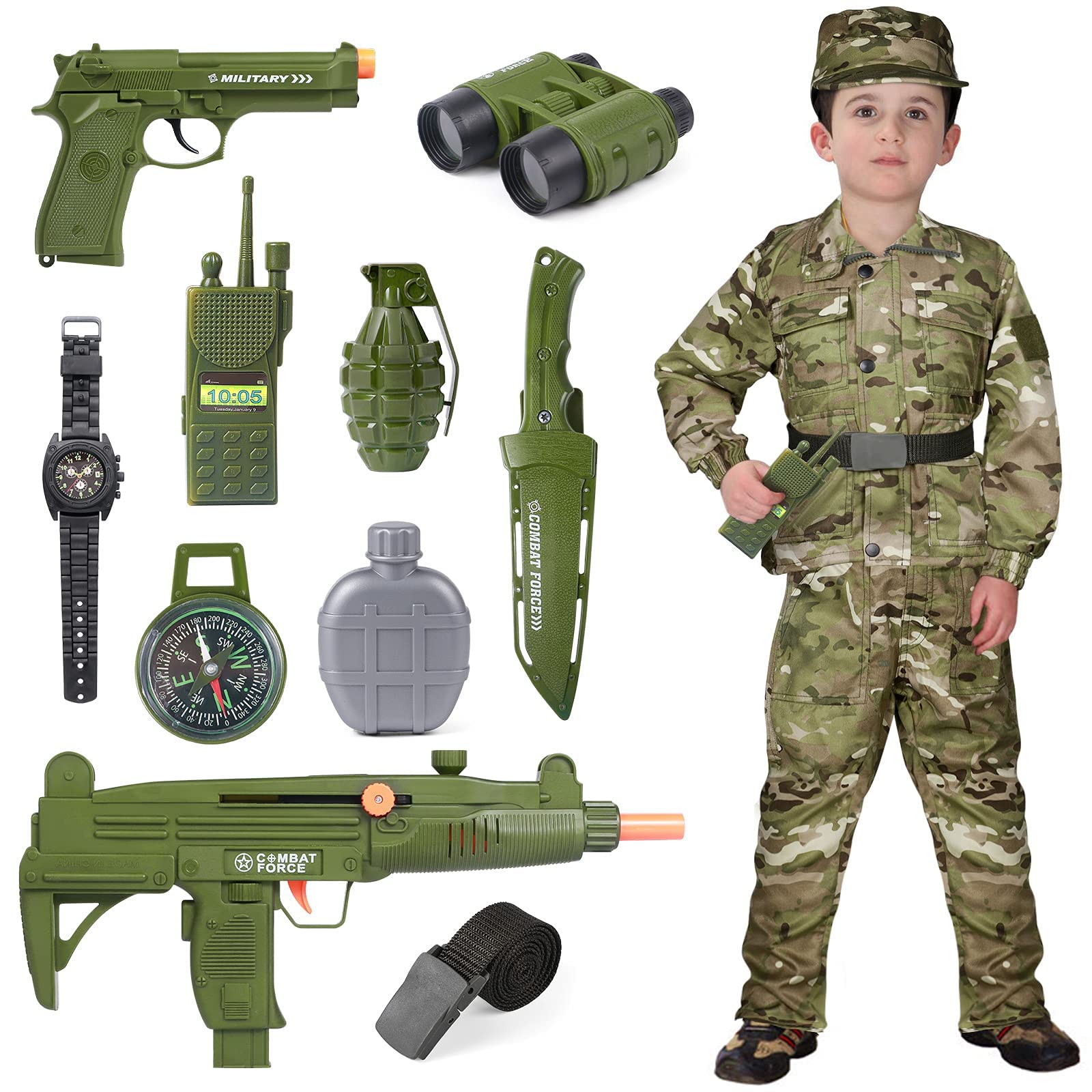 Tacobear Army Soldier Military Costume for Kids Boys Girls Halloween ...