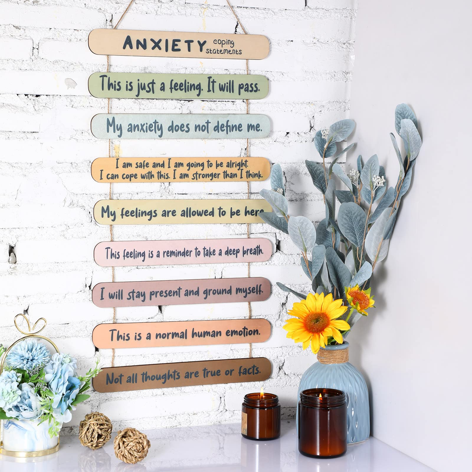 Snapklik.com : Yookeer Mental Health Reminders Wall Art Anxiety Coping ...