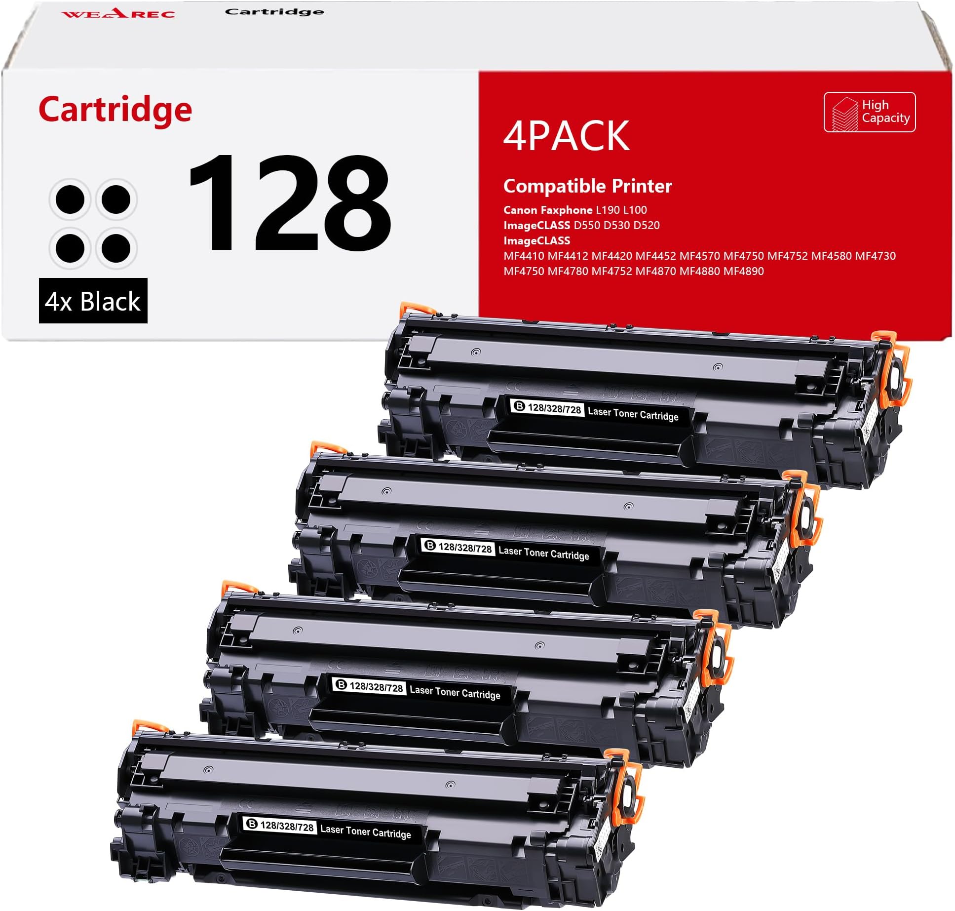 Amazon.com: LxTek Compatible Toner Cartridge Replacement for Canon 128 ...