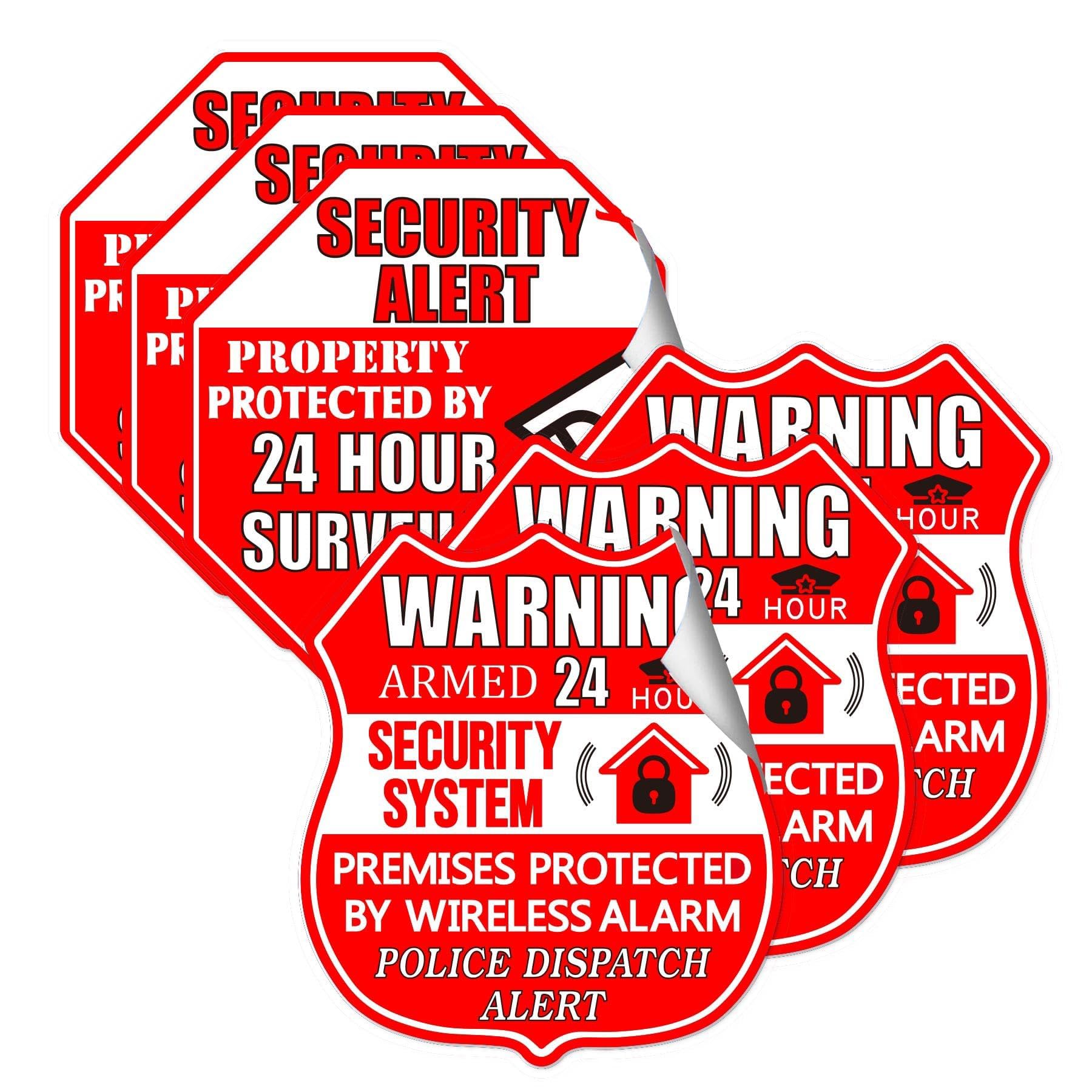 Amazon.com: Security Camera Alarm Waterproof Vinyl Stickers 2 3/4 x 3 ...
