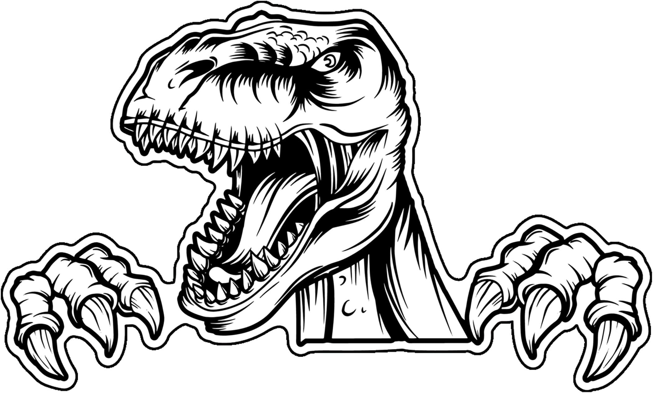 Amazon.com: WickedGoodz T-Rex Decal - Dinosaur Bumper Sticker - Perfect ...