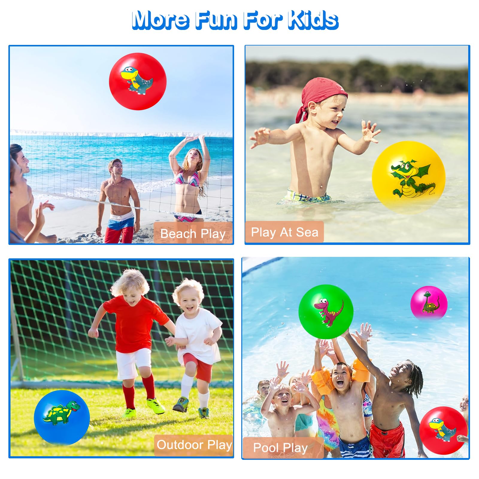 Snapklik.com : Hymaz Balls For Toddlers, 9 Inflatable Bouncy Balls For ...