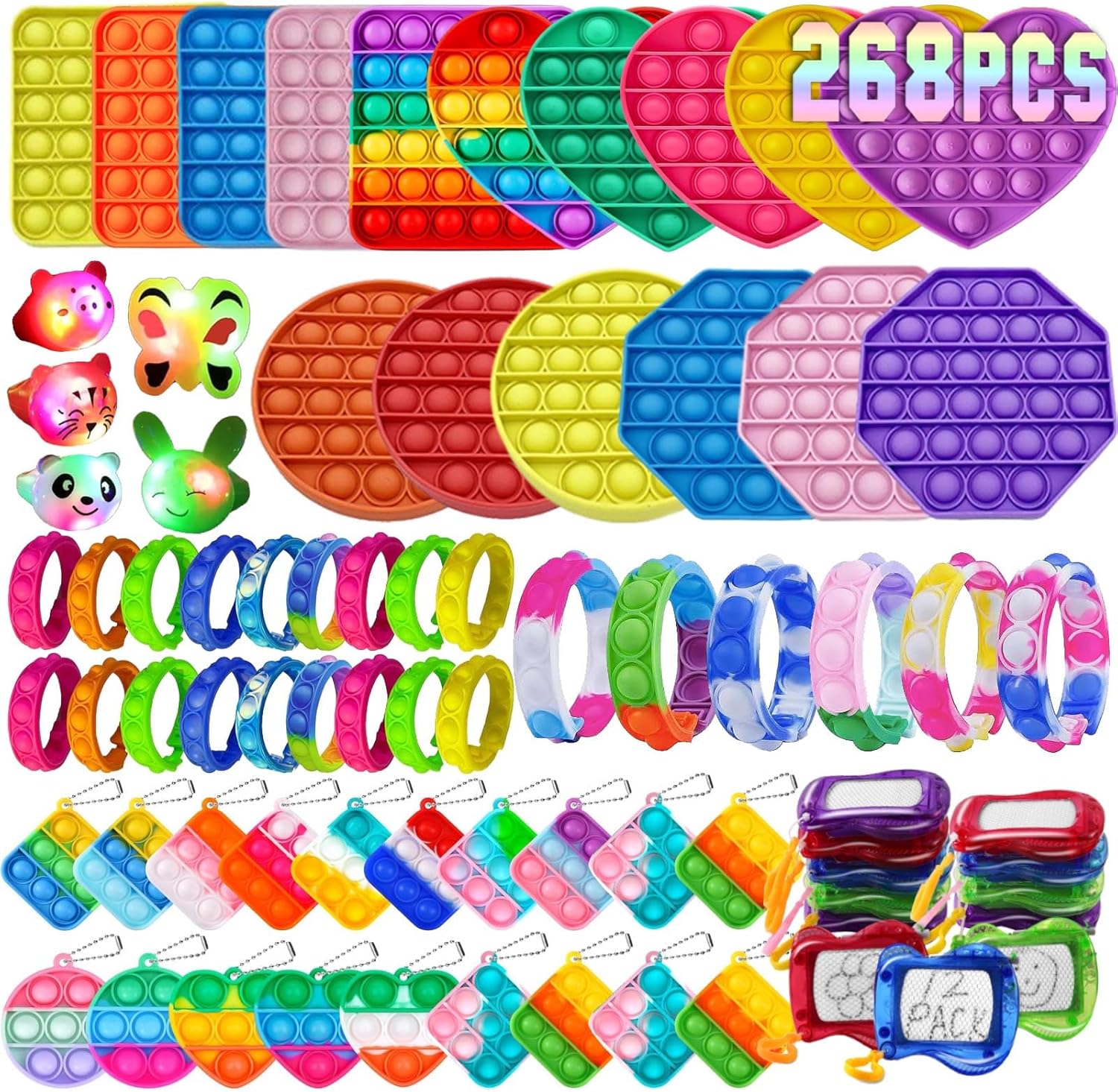 Amazon.com: 268 pcs Premium Party Favors Toys for Kids,Assortment Mini ...