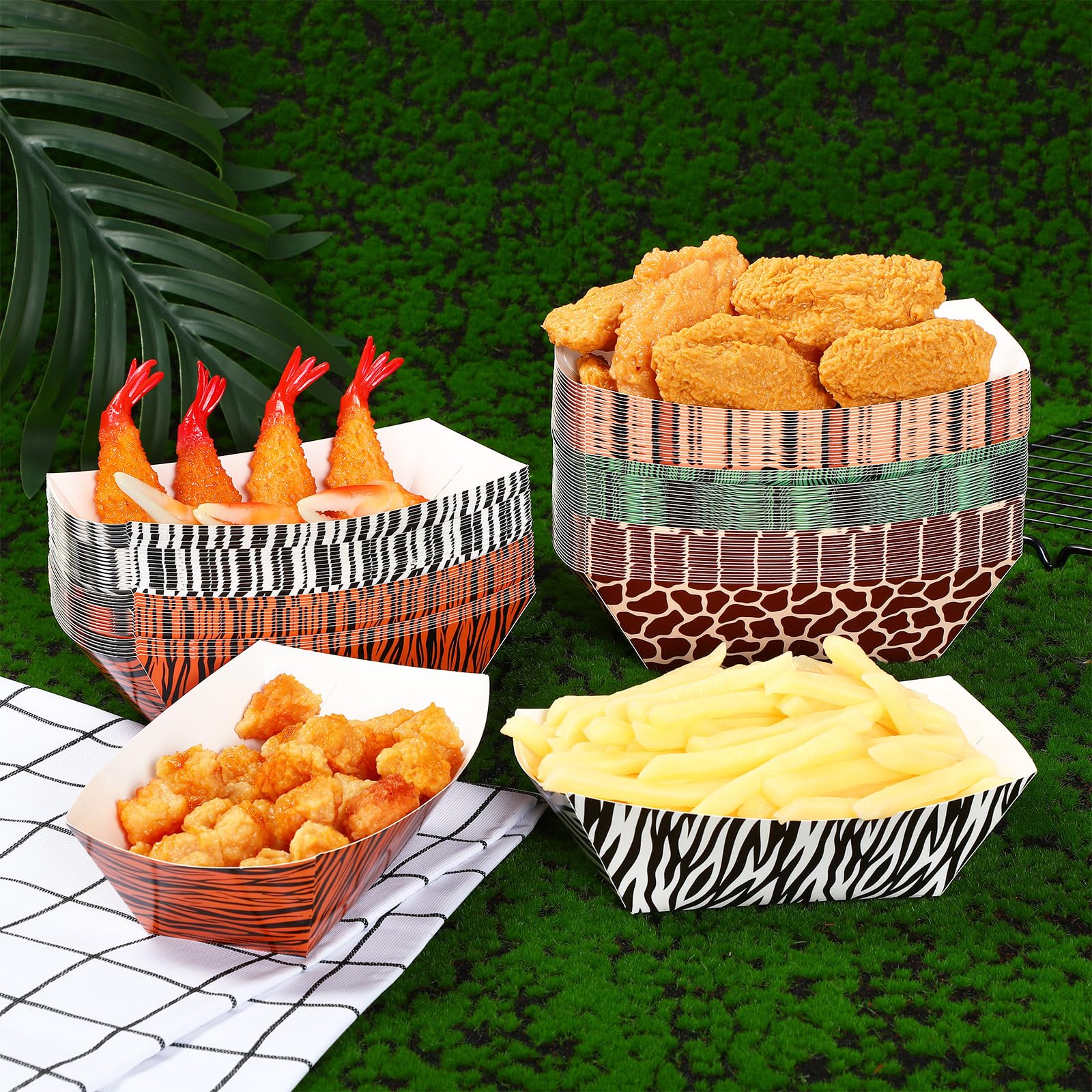 Snapklik.com : Engrowtic Jungle Animal Safari Paper Food Trays 2 Lb ...