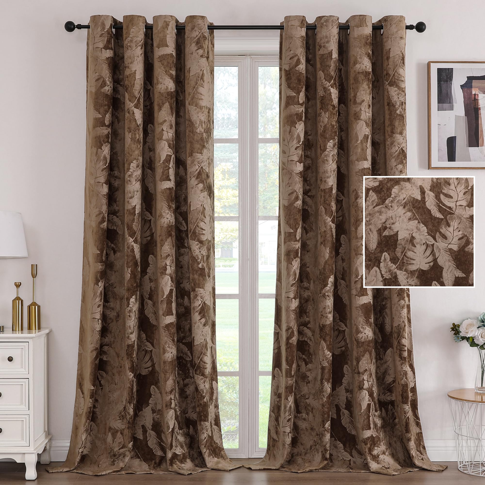 Amazon.com: H.VERSAILTEX Luxury Velvet Curtains for Living Room ...