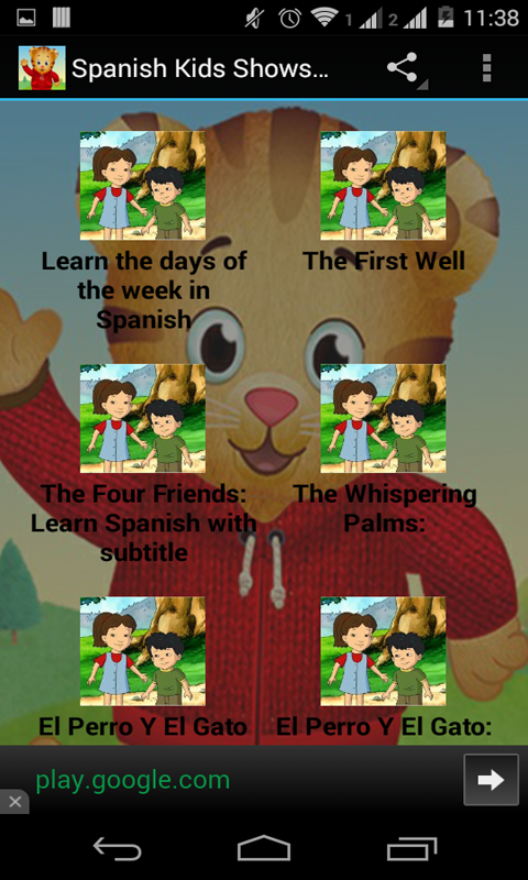 Aplicación Spanish Kids Shows And Songs Videos en Amazon Appstore