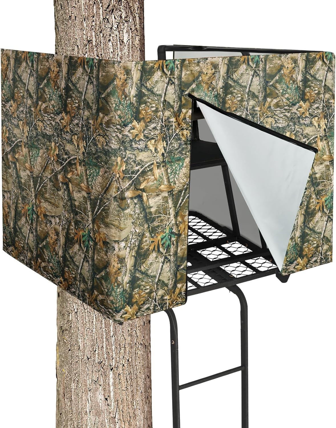 GJL Deer Hunting Tree Stand Blind Kit Lightweight，Universal Ladder Camo ...
