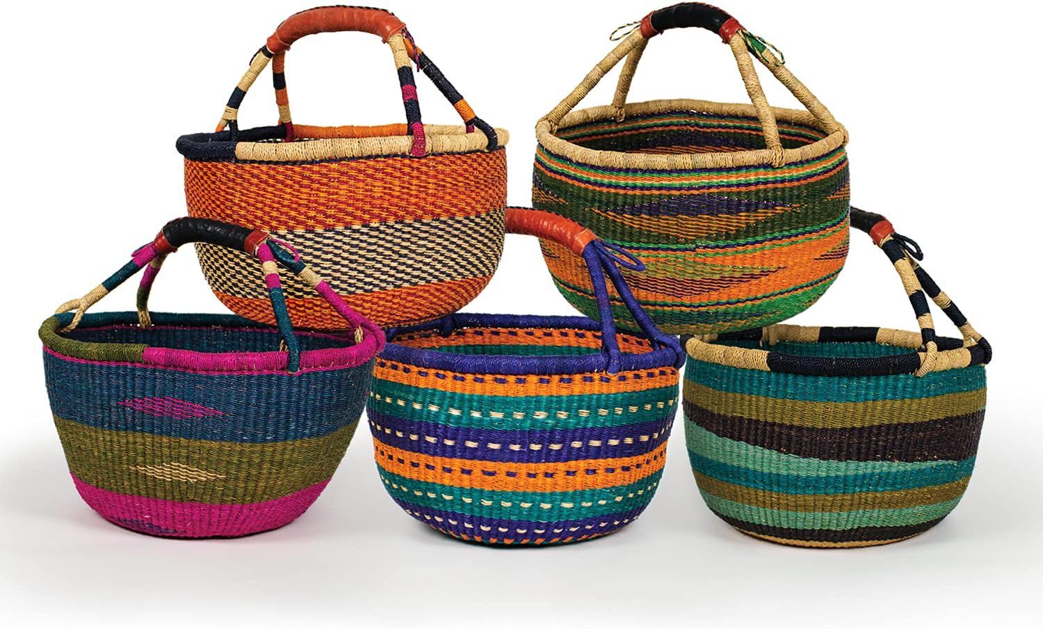 Amazon.com: Ghana Baskets| Bolga African Baskets| Dye-Free Market ...
