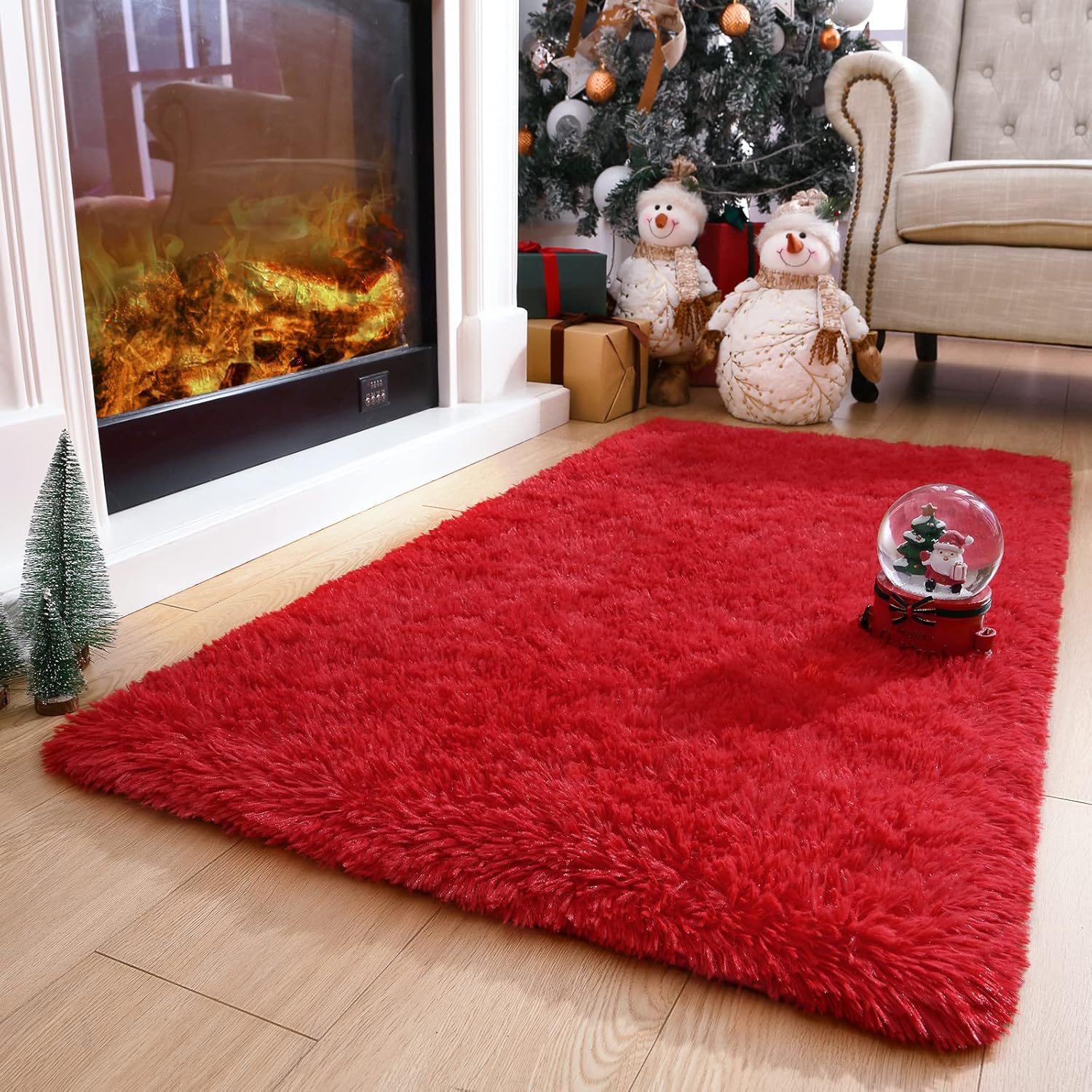 Amazon.com: DETUM Red Rug 2x4 Hallyway Runners Fluffy Runner Rugs for ...
