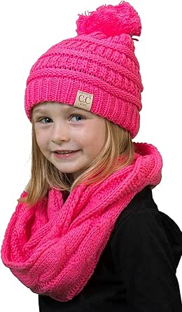 Amazon.com: Funky Junque K1-6847-80 Kids Beanie & Scarf Bundle (POM): Candy Pink: Clothing ...