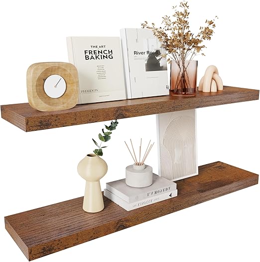 Amazon.com: Merapi Rustic Floating Shelves, 36 Inch Wall Shelves for ...