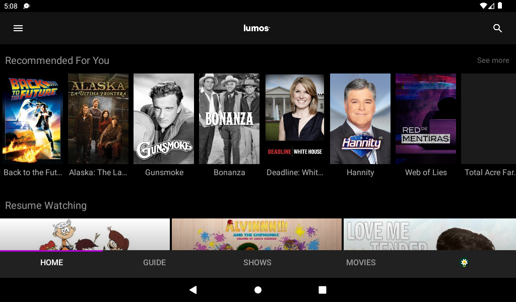 LUMOS TV - App on Amazon Appstore