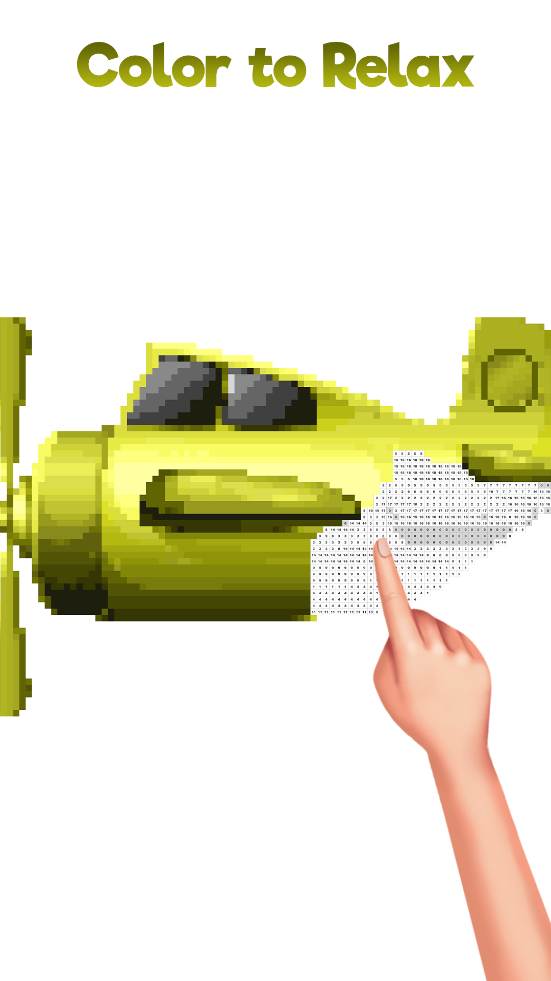 Vehicles Pixel Art Color By Number - Cars, Planes & Bikes Coloring Book ...