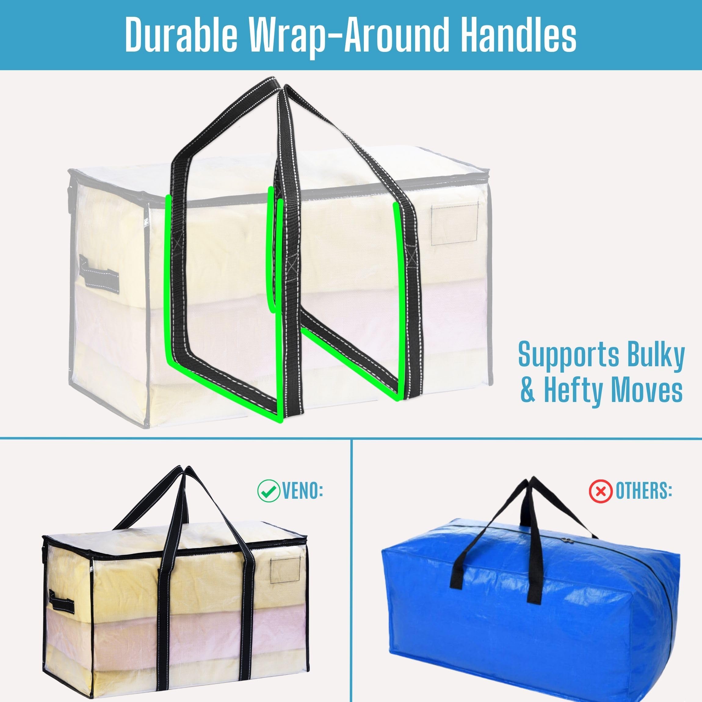 Snapklik.com : VENO 6 Pack Moving Bags, Moving Supplies, Moving Boxes ...