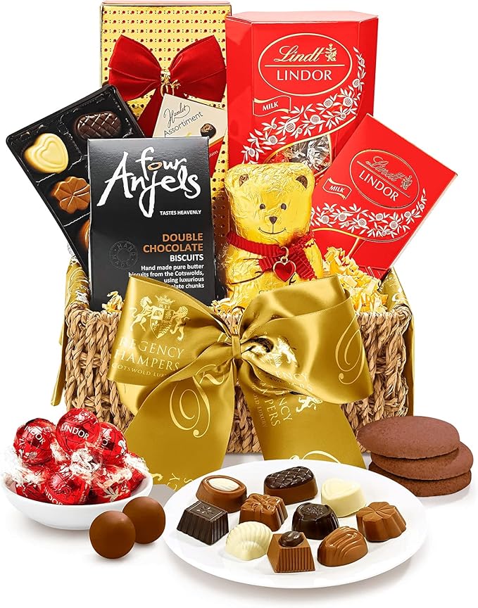 Gourmet Christmas Chocolate Gift Basket - Chocolate Lovers Hamper with ...