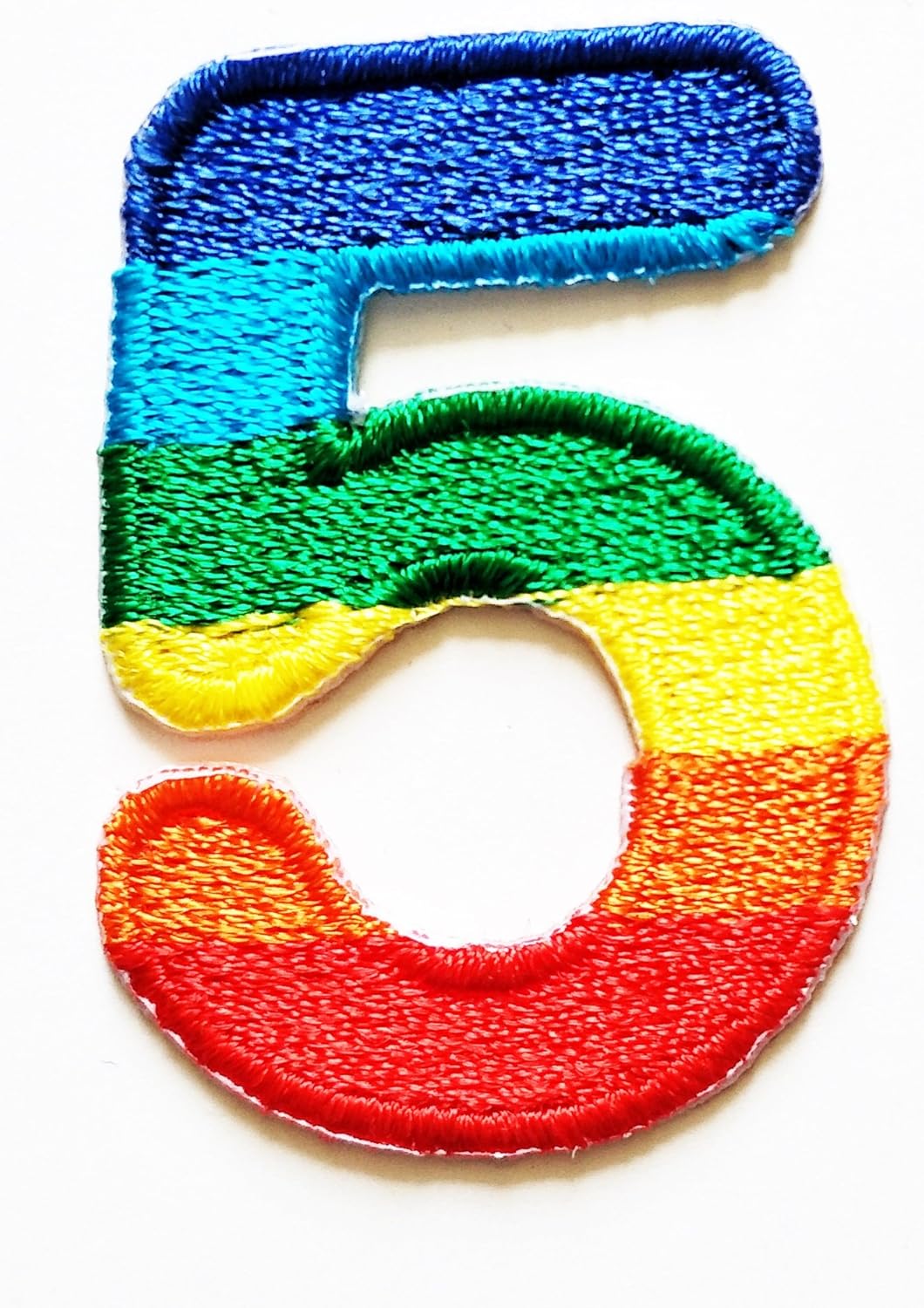 Amazon.com: HHO Rainbow Number 5 No 5 math counting no 5 school Patch ...