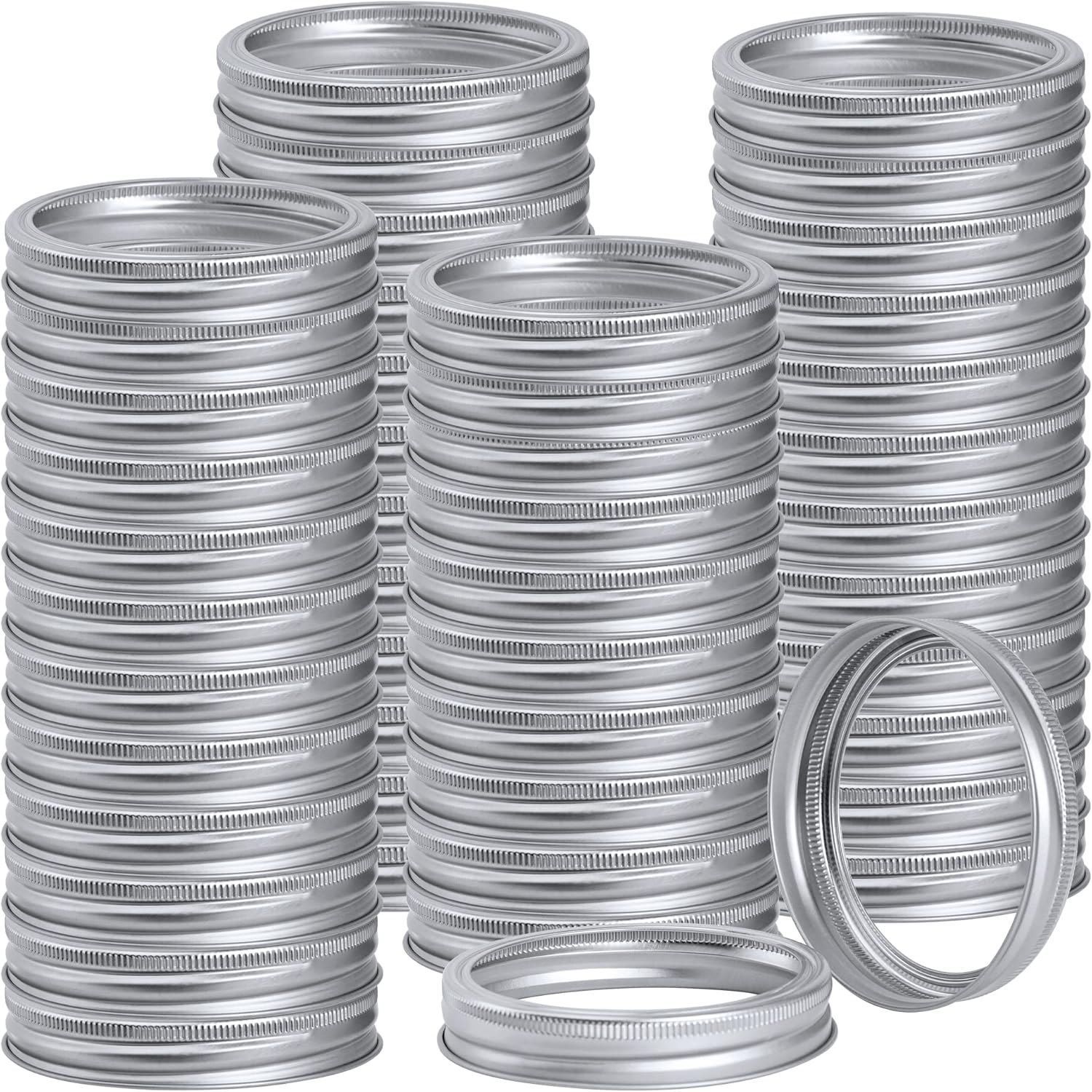48 Pieces Wide Mouth Mason Jar Rings, 86mm Airtight Durable Food Safe ...