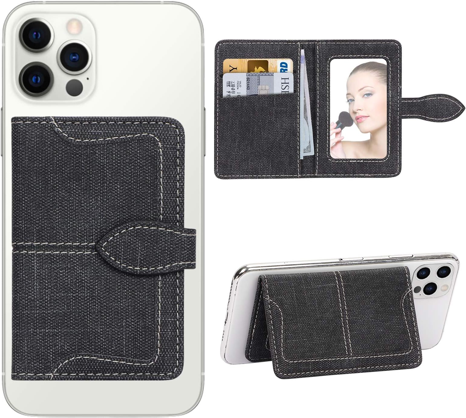 Amazon.com: Cell Phone Wallet for Back of Phone, Stick On Wallet Credit ...
