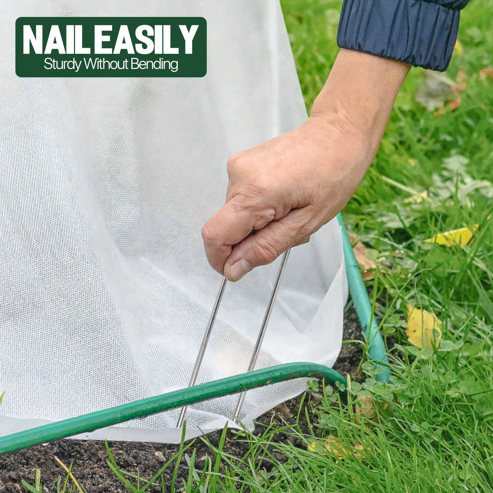 Snapklik.com : TiTifield Landscape Staples 4 Inch 50 Pack Galvanized ...